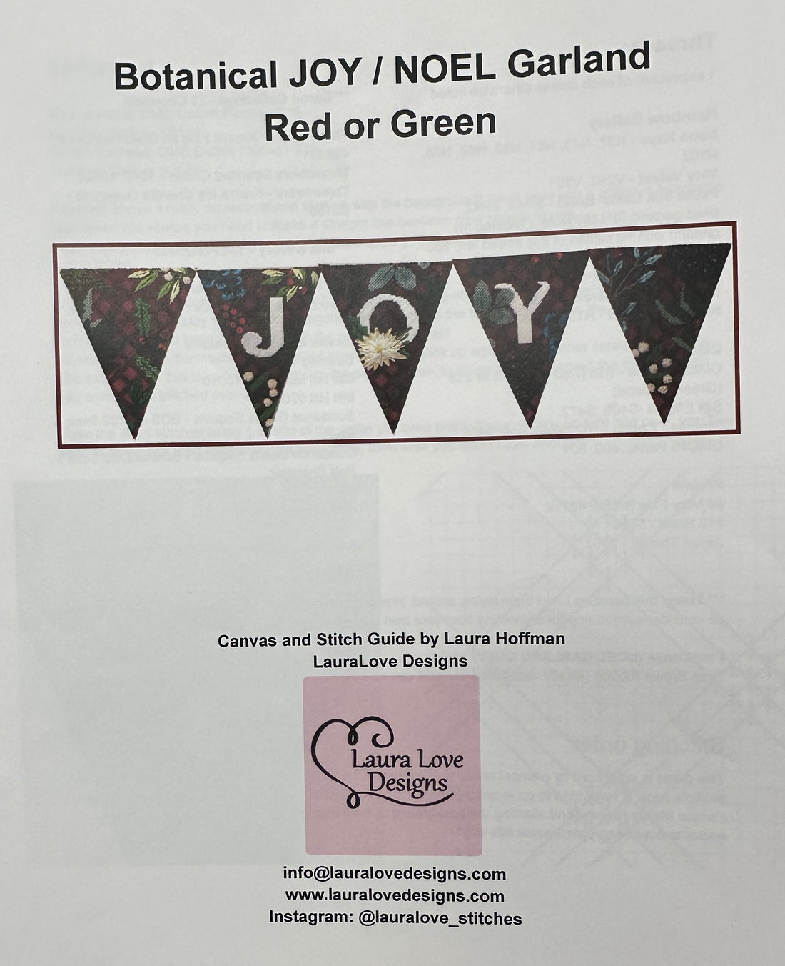 JOY Garland Stitch Guide